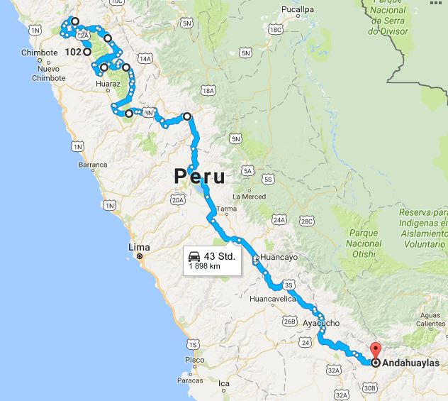 Route Peru 2 – Toni on Tour